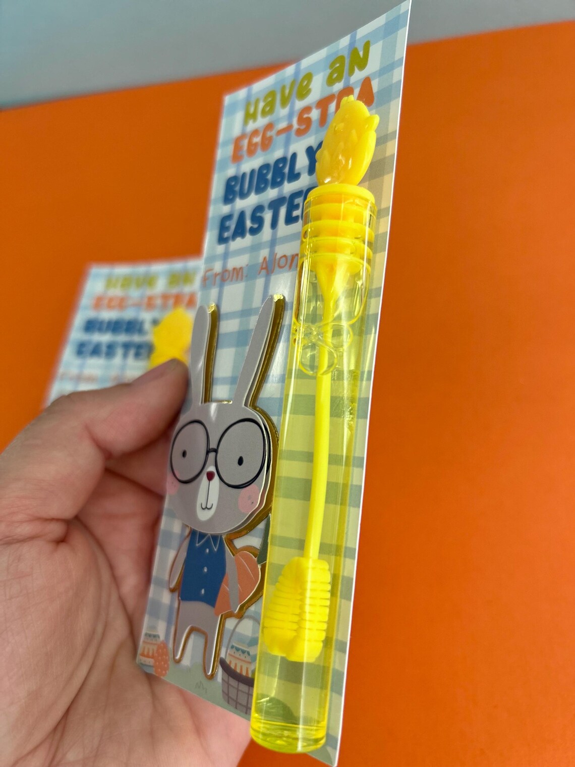 Easter Bubbles Card | Easter Gift | Bunny Bubbles Holder |easter Favor | Easter Class Gift| Kids ...