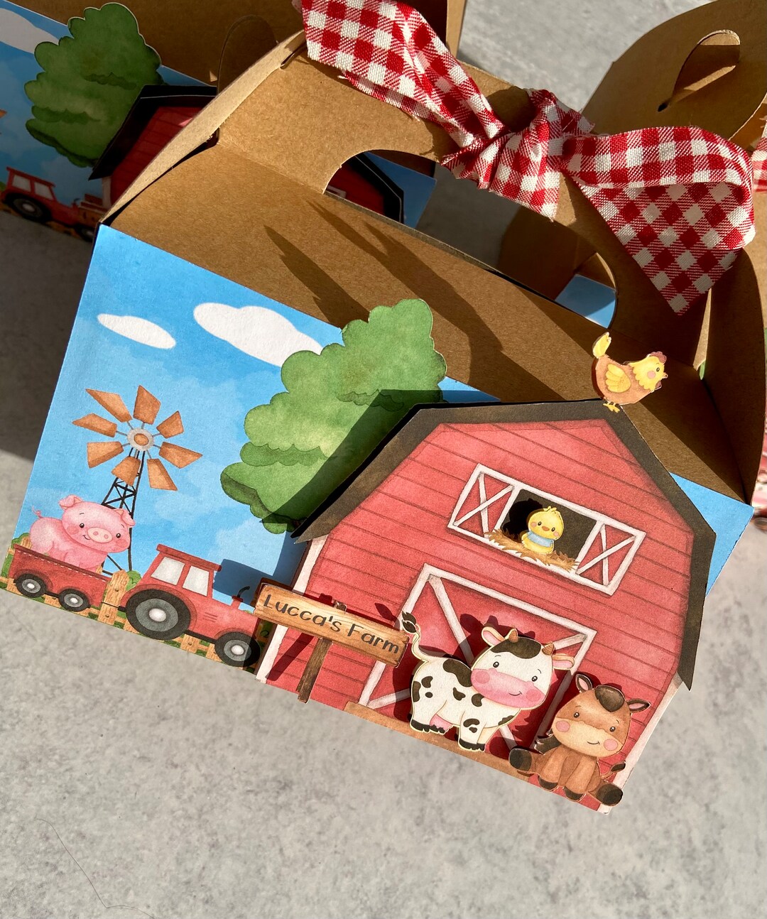 Farm Gable Box, Farm Party Box, Farm Theme Party Supplies, Farm Party ...