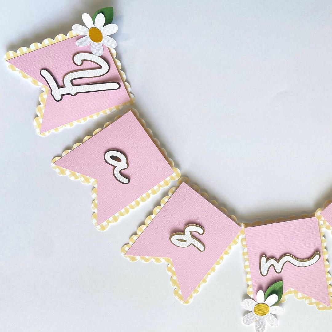 Daisy Banner, Daisy Party Decoration, Spring Birthday Supplies, Flowers ...