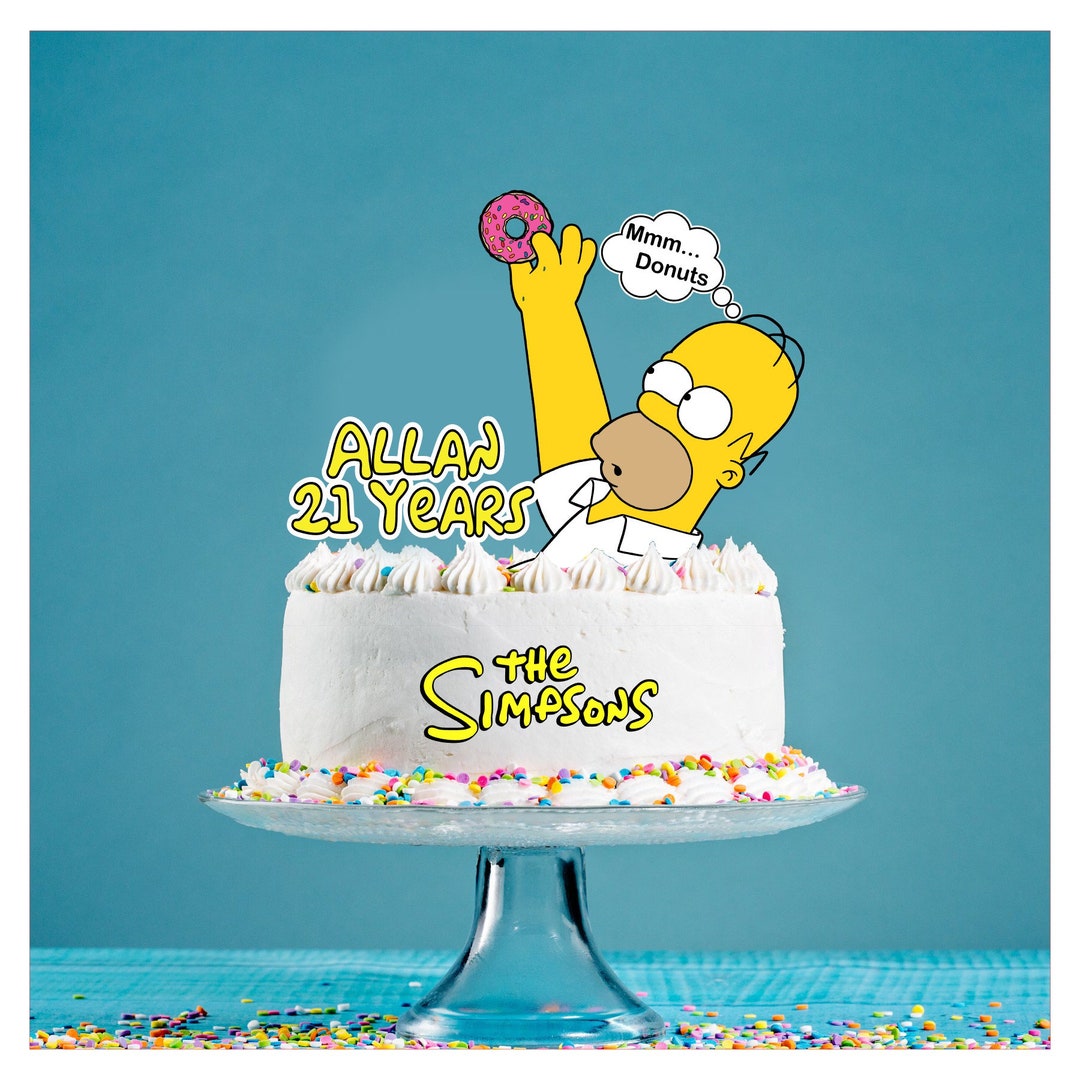 06-printable the Simpsons Cake Topper, Personalized the Simpsons ...