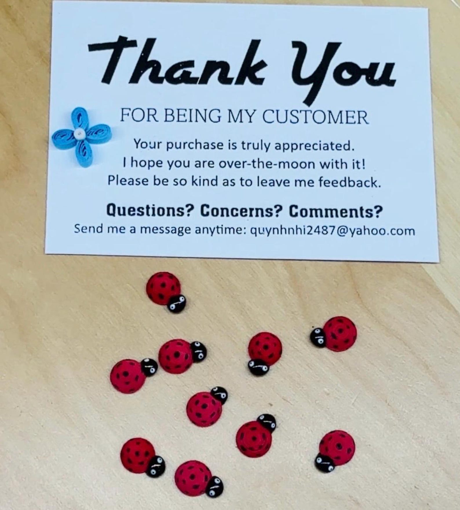 10 Quilling Ladybugs - Paper Tiny Ladybug. Handcrafted Cute Paper ...