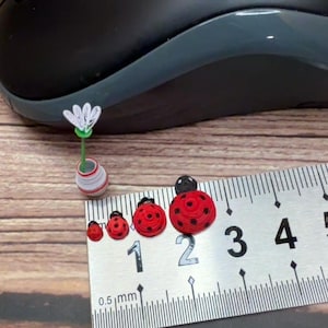 10 Quilling Ladybugs - Paper Tiny Ladybug. Handcrafted Cute Paper ...