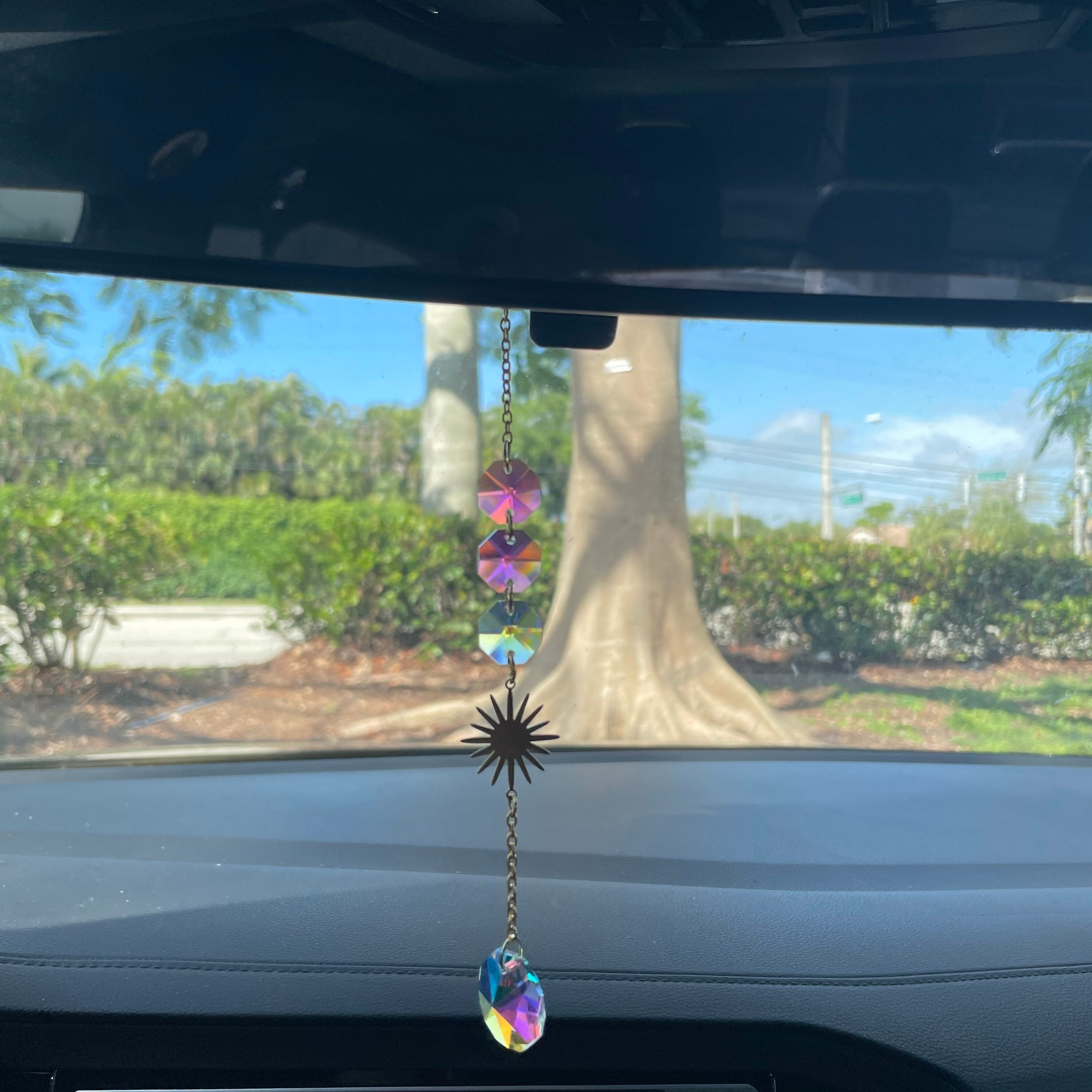 Sun Catcher Car Charm Sun / Moon Suncatcher Keychain Car - Etsy UK