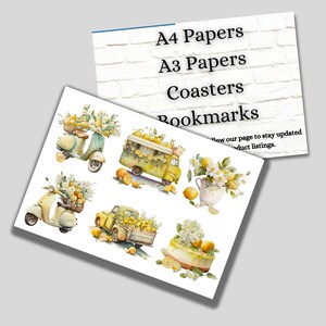 Decoupage Rice Paper, A4 Decoupage Paper, Lemon Image, Decorative Image ...