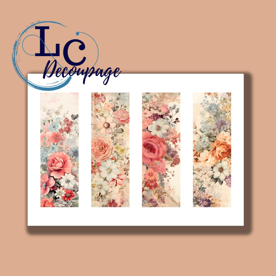 Decoupage Rice Paper, Bookmark Design, Decoupage Paper, Decorative ...