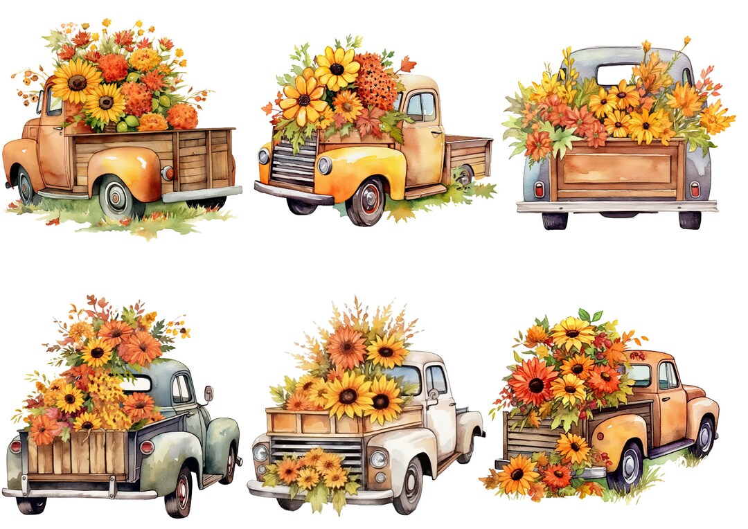 Decoupage Rice Paper, LC Collection, A4 Decoupage Paper, Trucks With ...