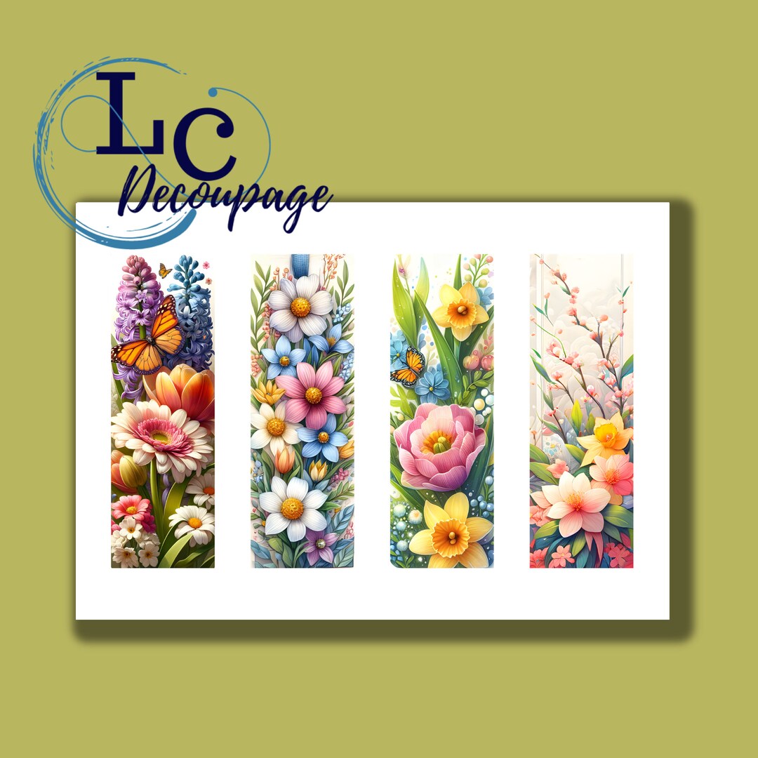 Decoupage Rice Paper, Bookmark Design, Decoupage Paper, Flower Image ...