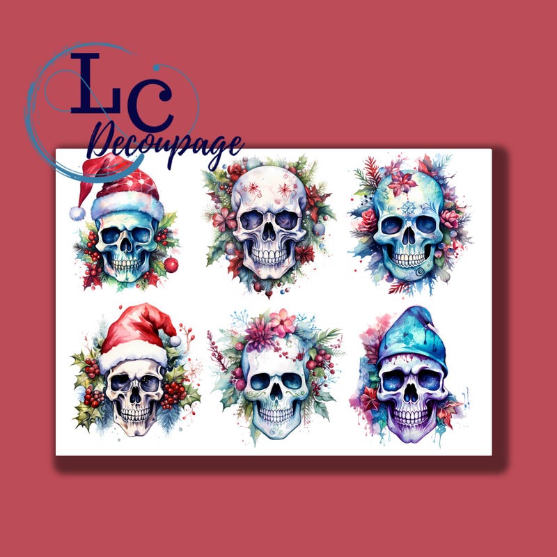 Skull Decoupage - Etsy