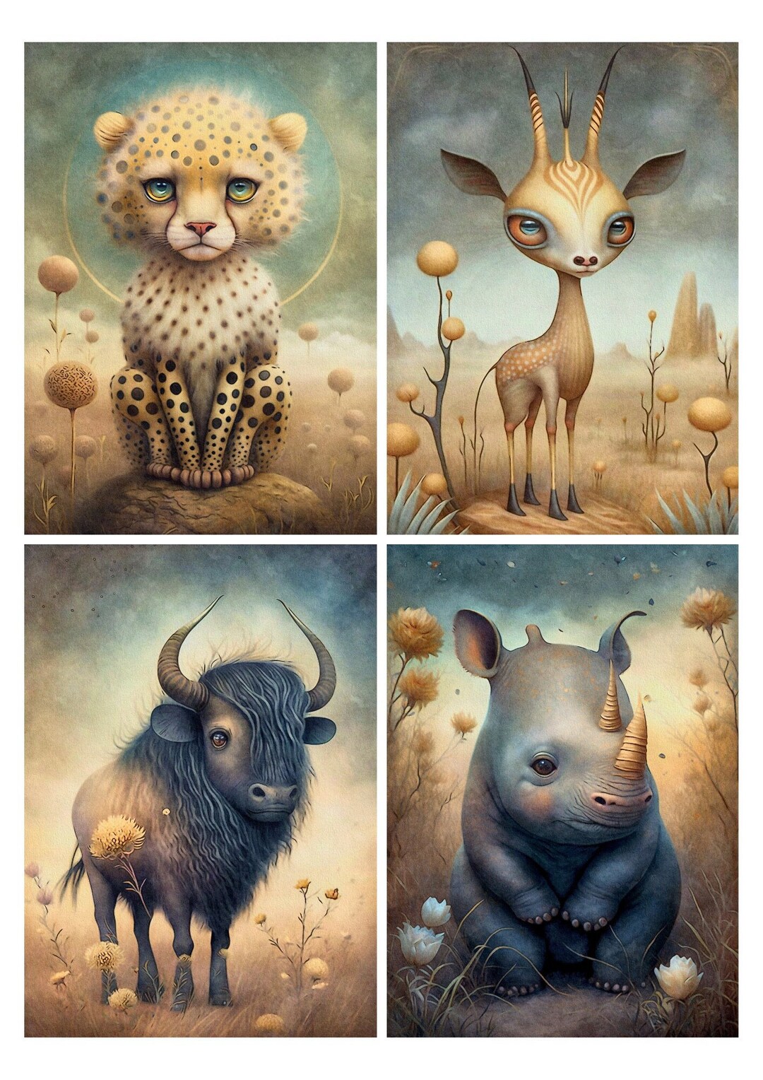 Decoupage Rice Paper, LC Collection, A4 Decoupage Paper, Animal Images ...