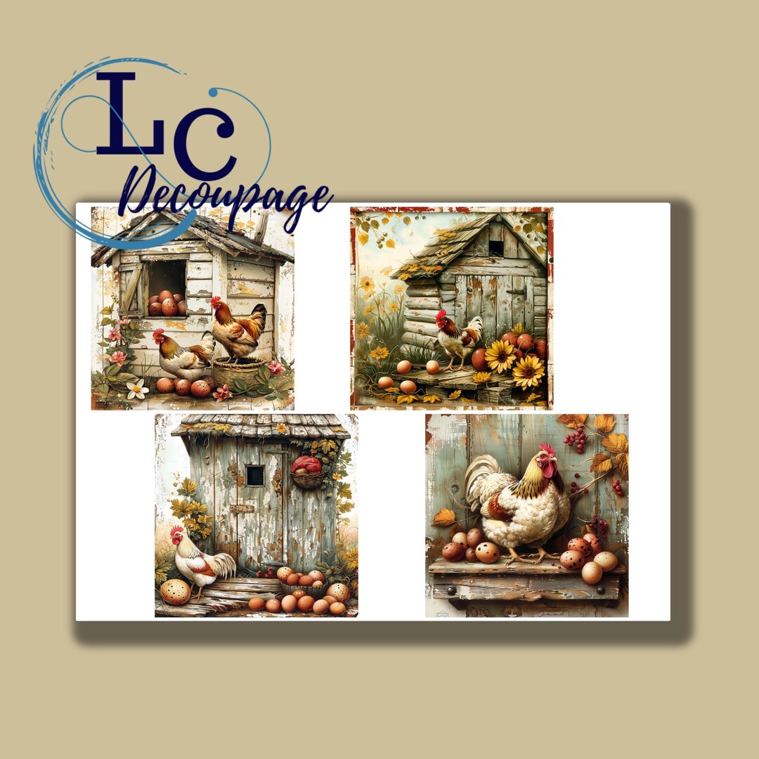 Decoupage Rice Paper, Coaster Designs, Decoupage Paper, Chicken Image ...
