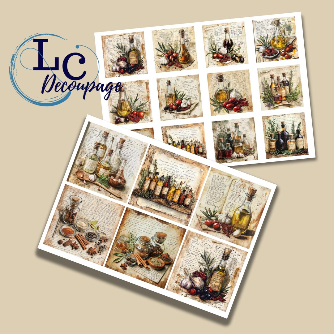 Decoupage Rice Paper, A4 Rice Paper, Kitchen Image, Decorative Image ...