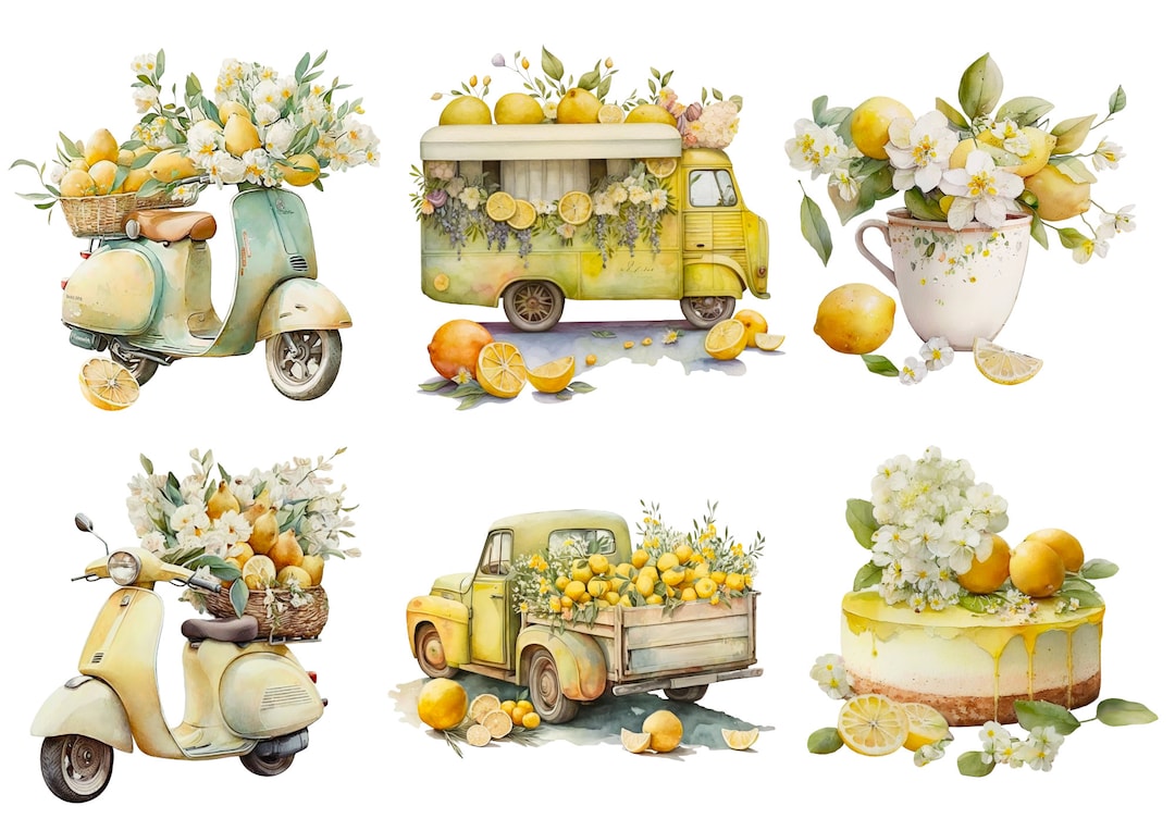 Decoupage Rice Paper, A4 Decoupage Paper, Lemon Image, Decorative Image ...