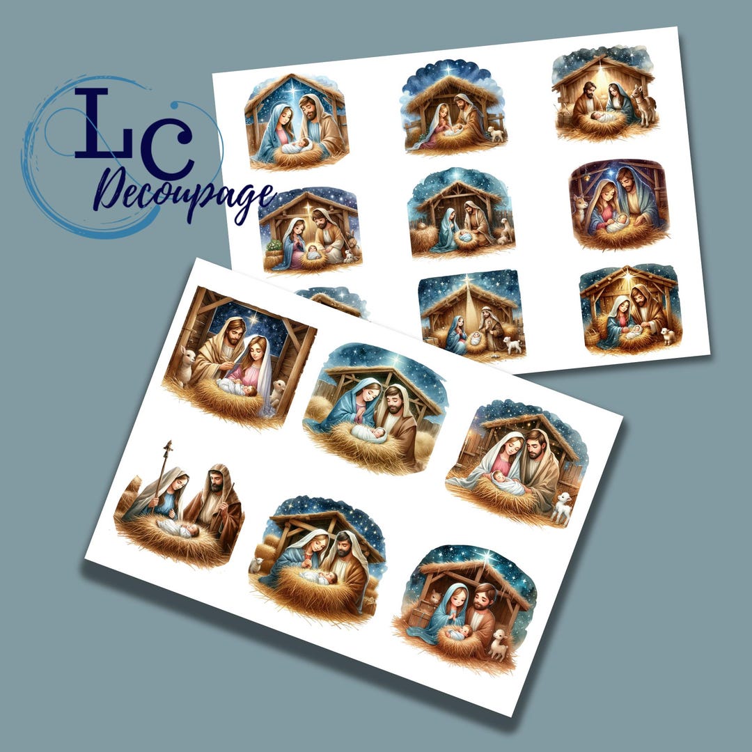 Christmas Decoupage Sheets, DIY Christmas Craft Paper for Decoupage ...