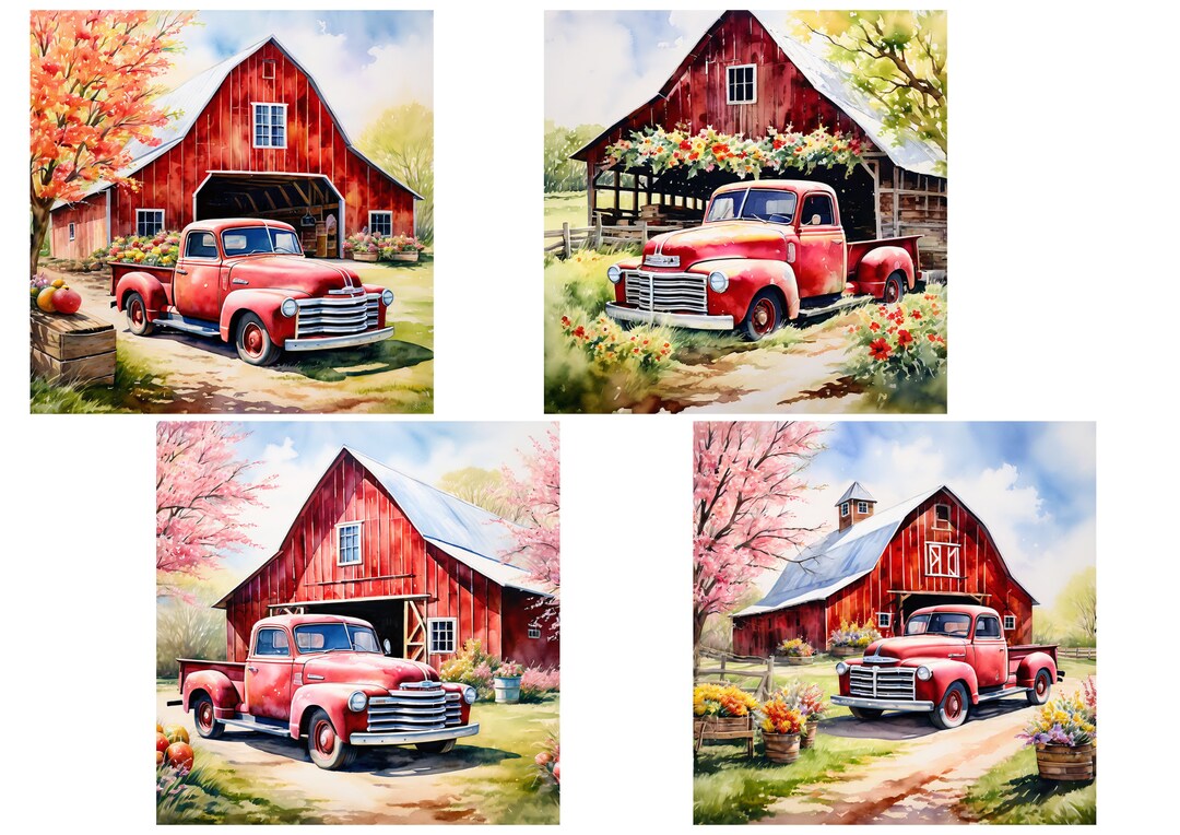Decoupage Rice Paper, Coaster Designs, Decoupage Paper, Car and Barn ...
