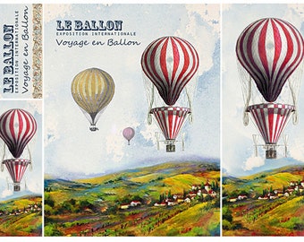 Hot Air Balloon Decoupage Paper - Etsy