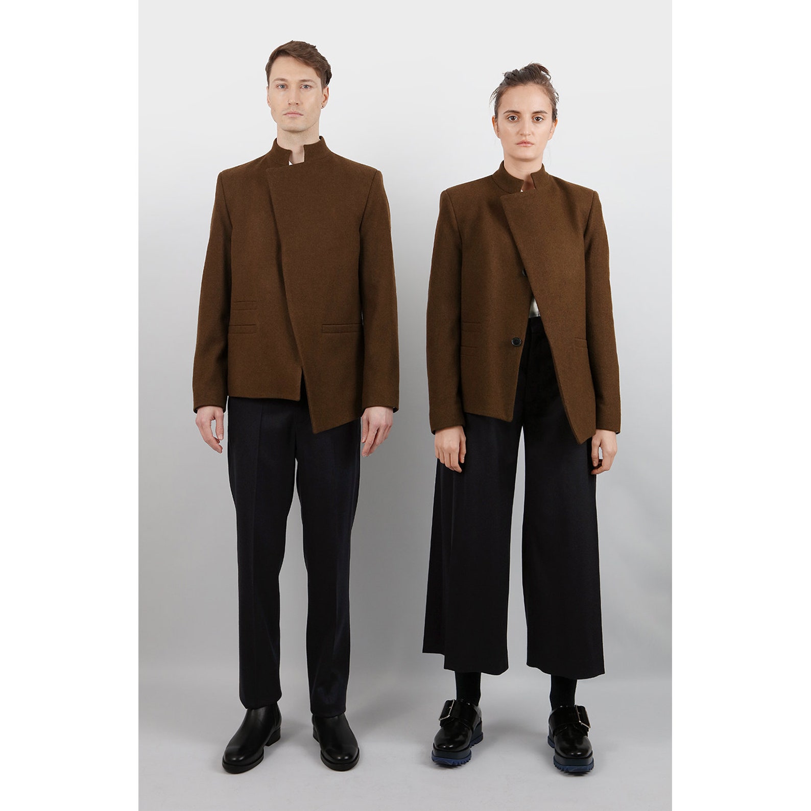 Asymmetrical Front Wool Jacket - Etsy