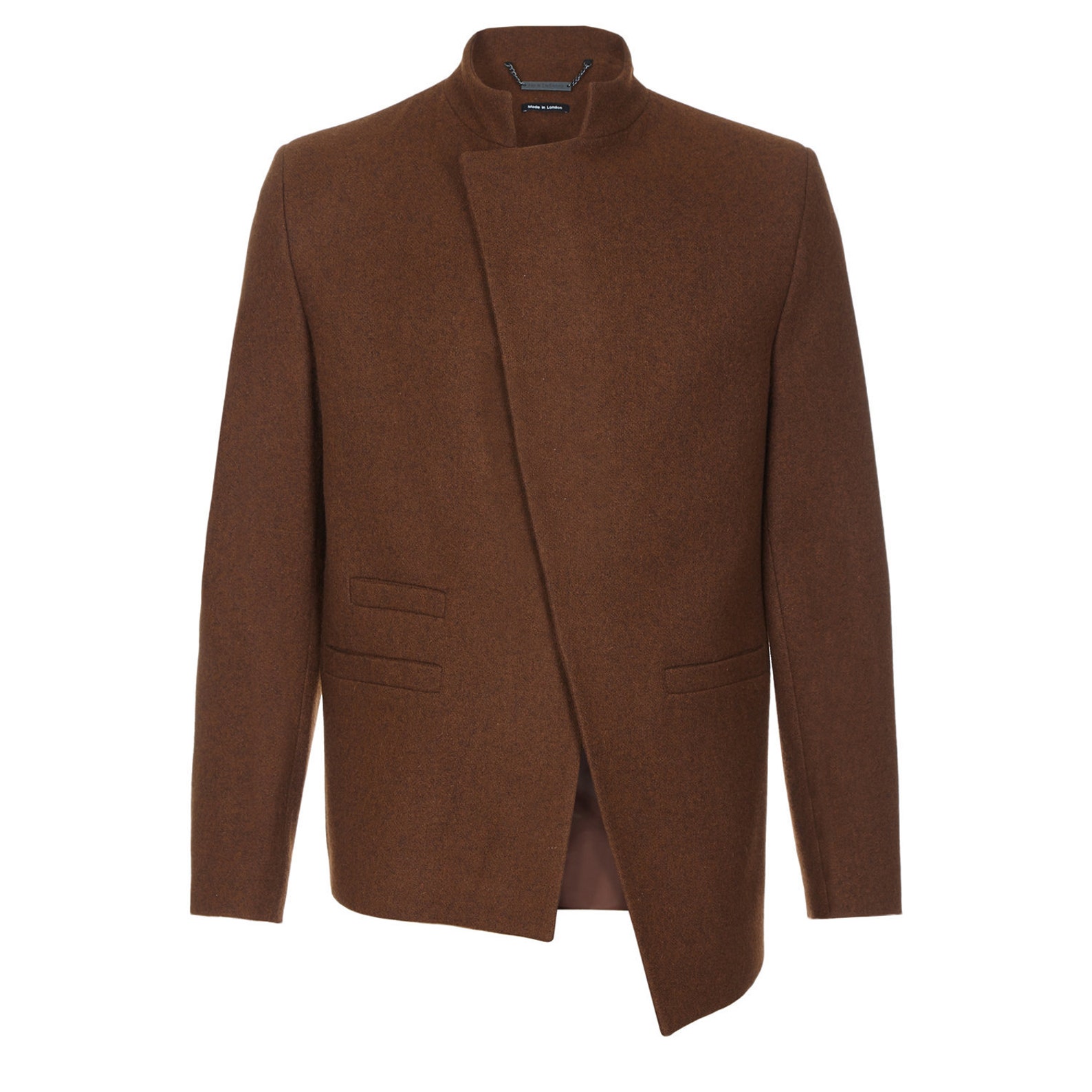 Asymmetrical Front Wool Jacket - Etsy