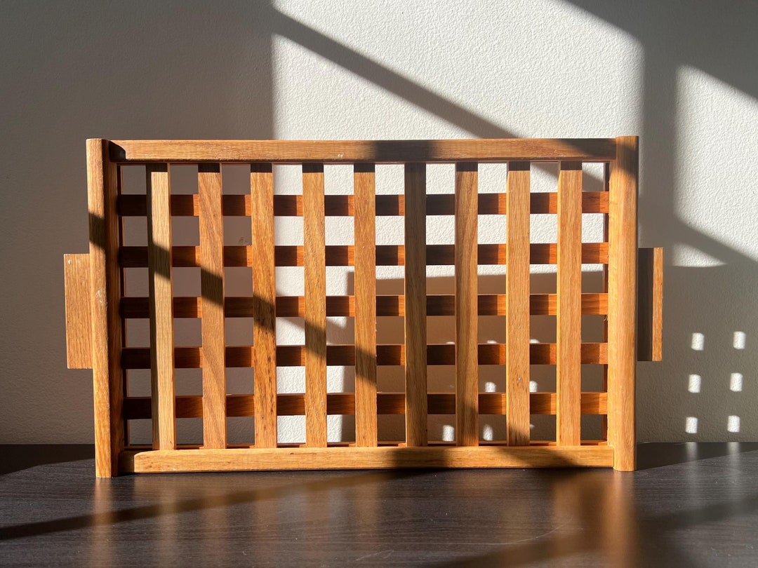MCM Danish Wooden Lattice Tray, Vintage Wood Tray, Decorative Tray - Etsy