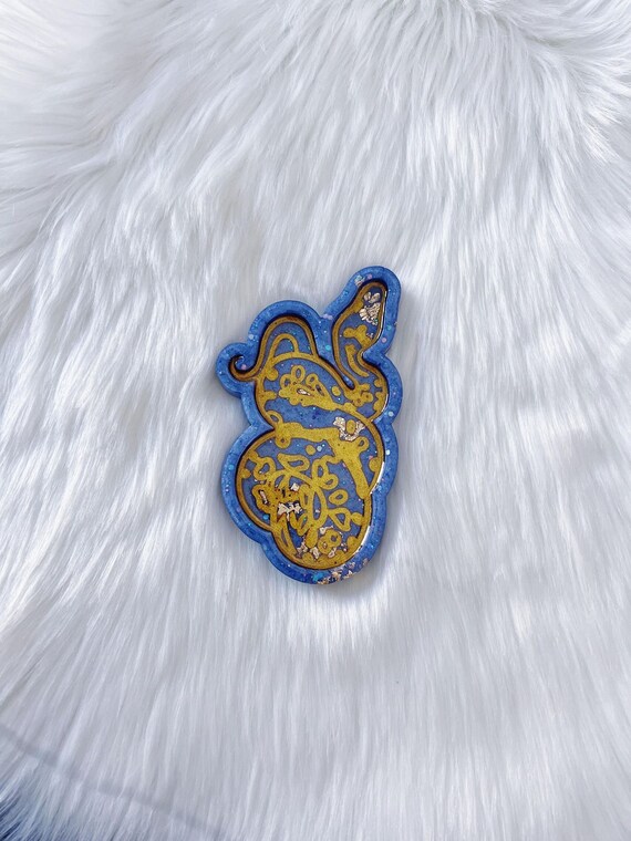 Periwinkle & Gold Snake Tray Rolling Tray Jewelry Dish - Etsy