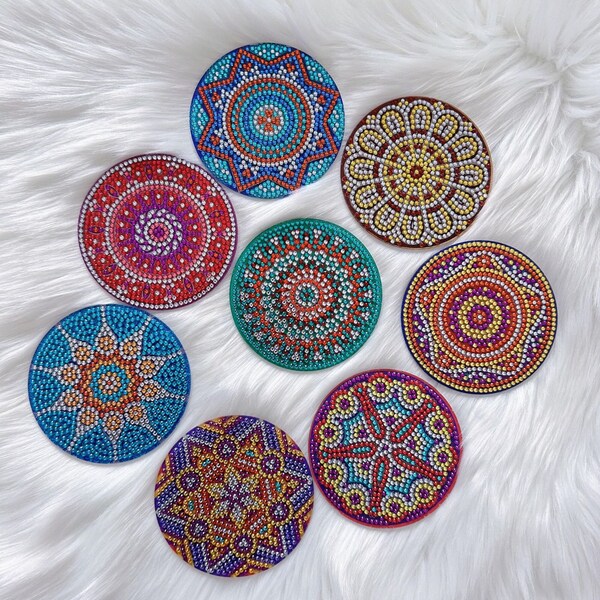 Diamond Painting Coasters With Holder - Etsy