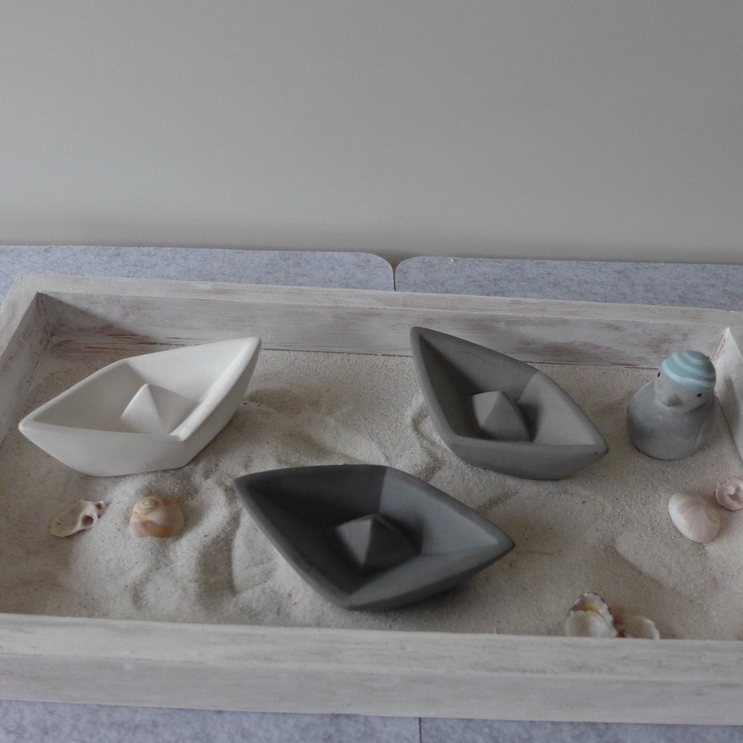 Origami Boat, Sailboat Concrete, Concrete Decoration, Bathroom ...