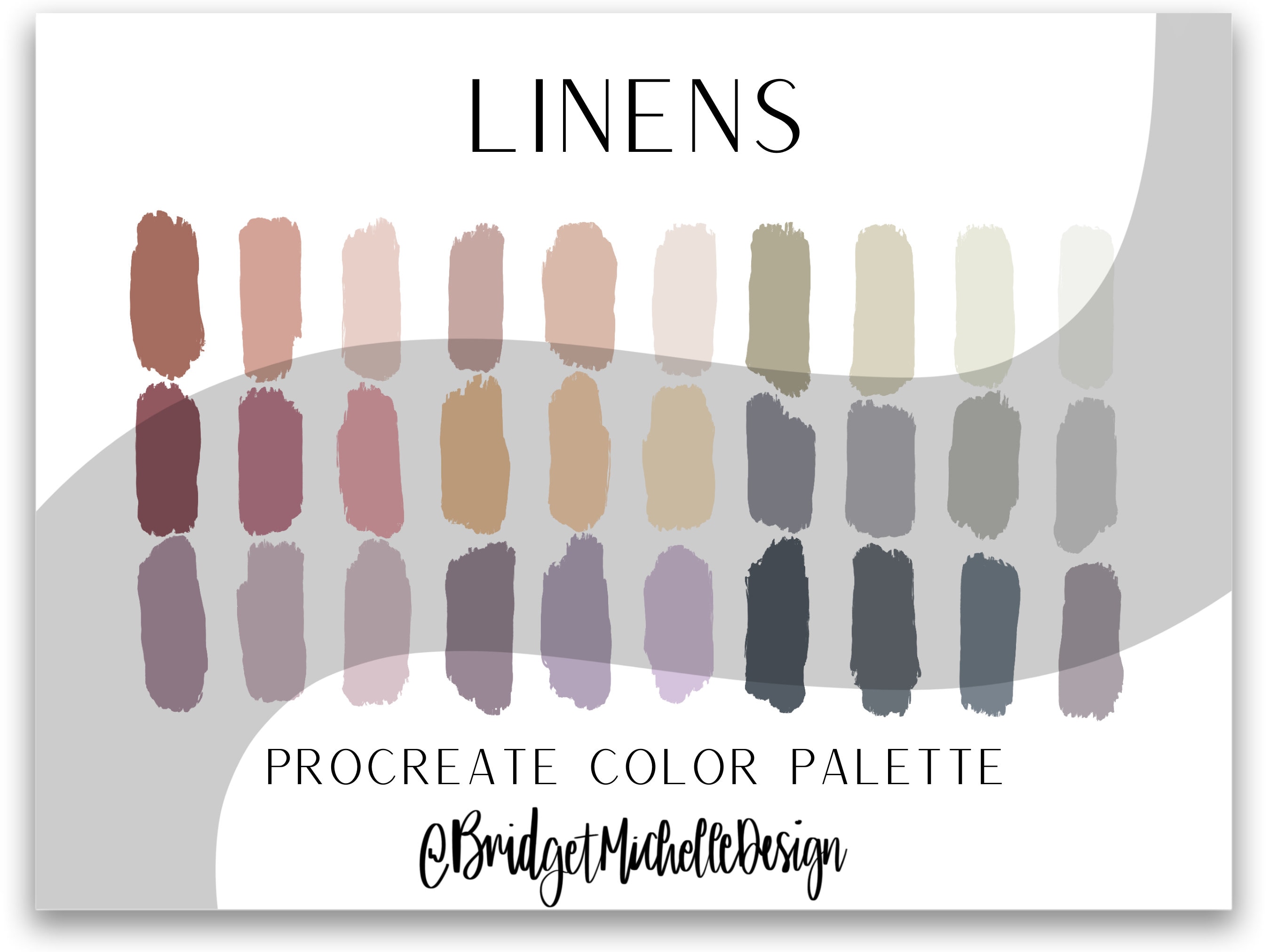 Procreate Color Palette | Color Palette | Color Swatches | Color Chart ...