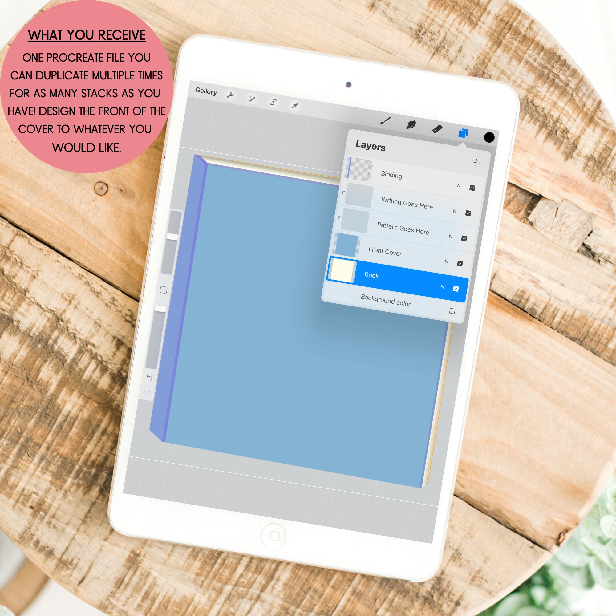 Procreate Stack Cover, Procreate Book Stack Cover Photo, Procreate Tool ...