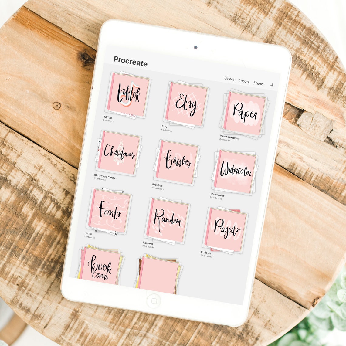 Procreate Stack Cover, Procreate Book Stack Cover Photo, Procreate Tool ...