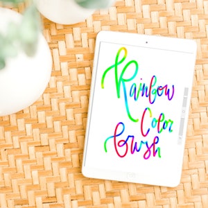 Rainbow Brush Pack 8 Procreate Brushes | Brushes for Procreate | Brush ...