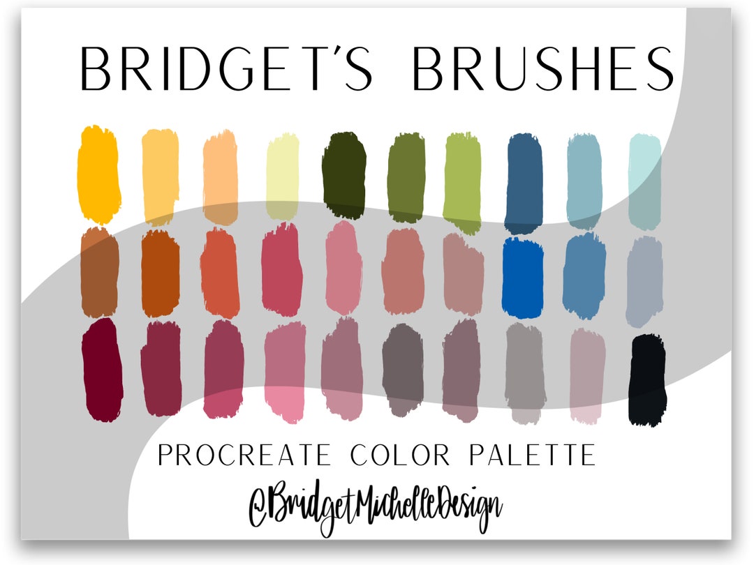 Procreate Color Palette | Color Palette | Color Swatches | Color Chart ...