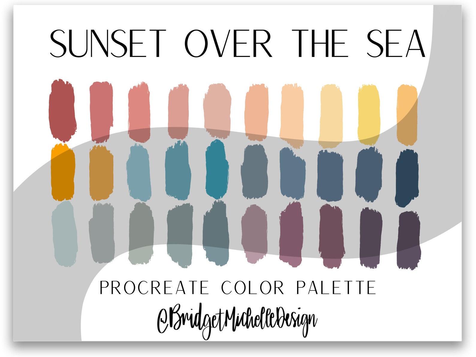 Procreate Color Palette | Color Palette | Color Swatches | Color Chart ...