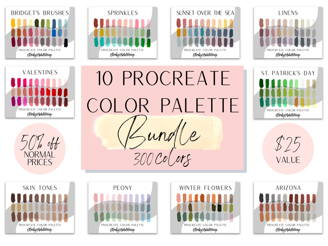 Procreate Color Palette Bundle | Color Palettes | Color Swatches ...