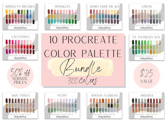 Procreate Color Palette Bundle Color Palettes Color - Etsy