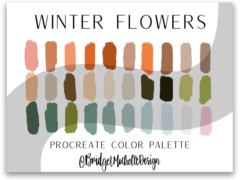 Procreate Color Palette | Color Palette | Color Swatches | Color Chart ...