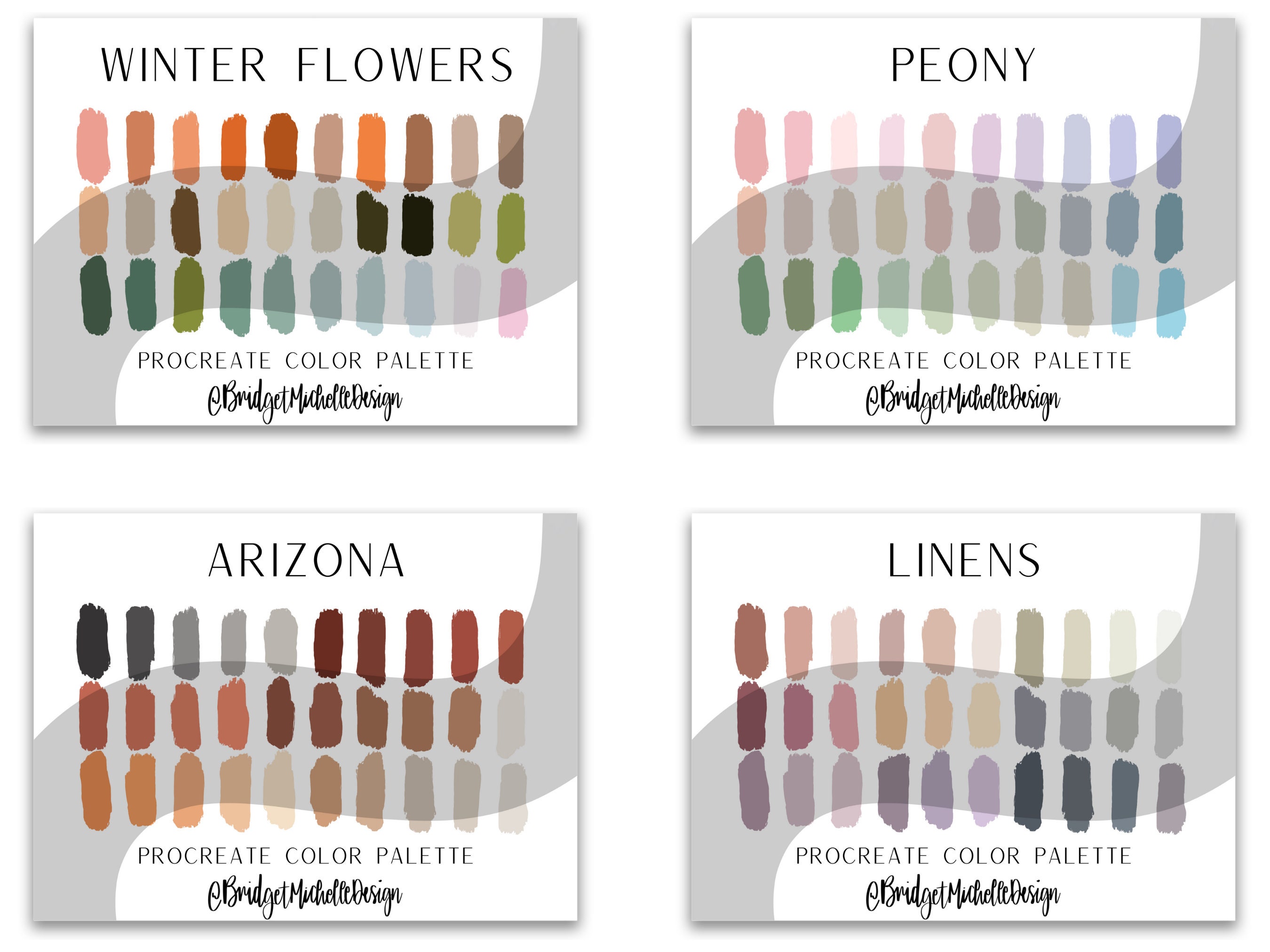 Procreate Color Palette Bundle Color Palettes Color - Etsy