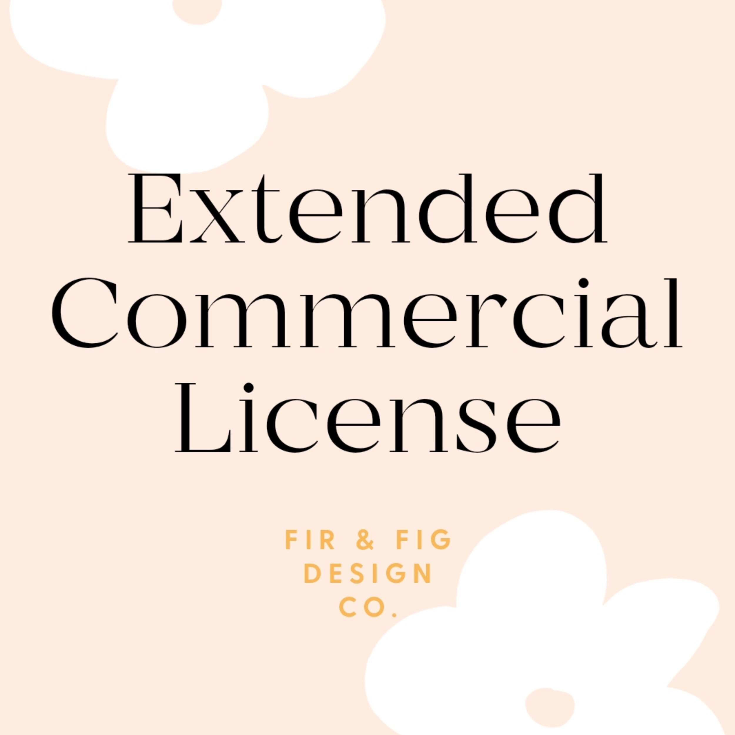 Extended Commercial License for Selling Over 100 + Printed Items or ...