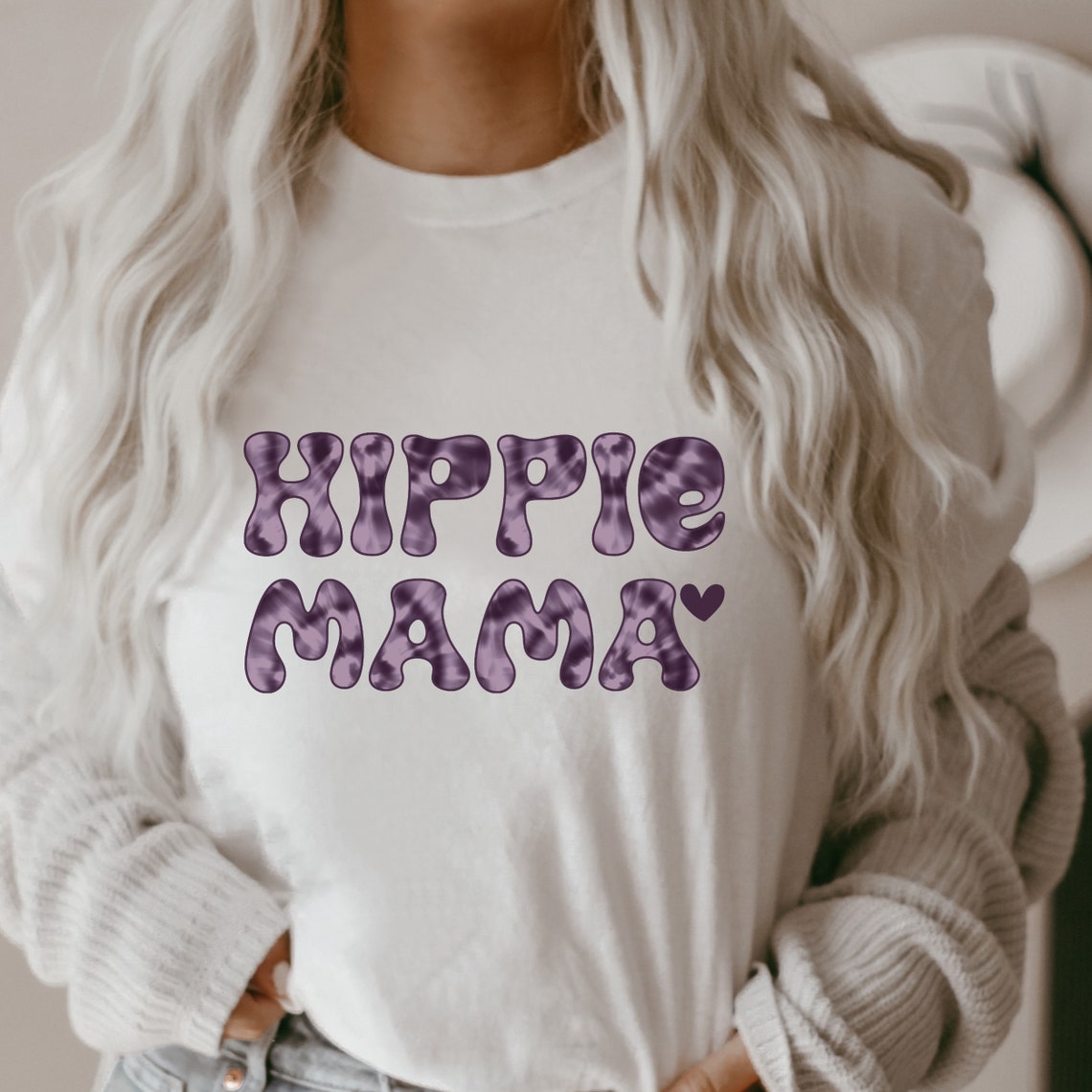 Hippie Mama Png Mama PNG Hippie Boho Vibes Tie Dye Print | Etsy