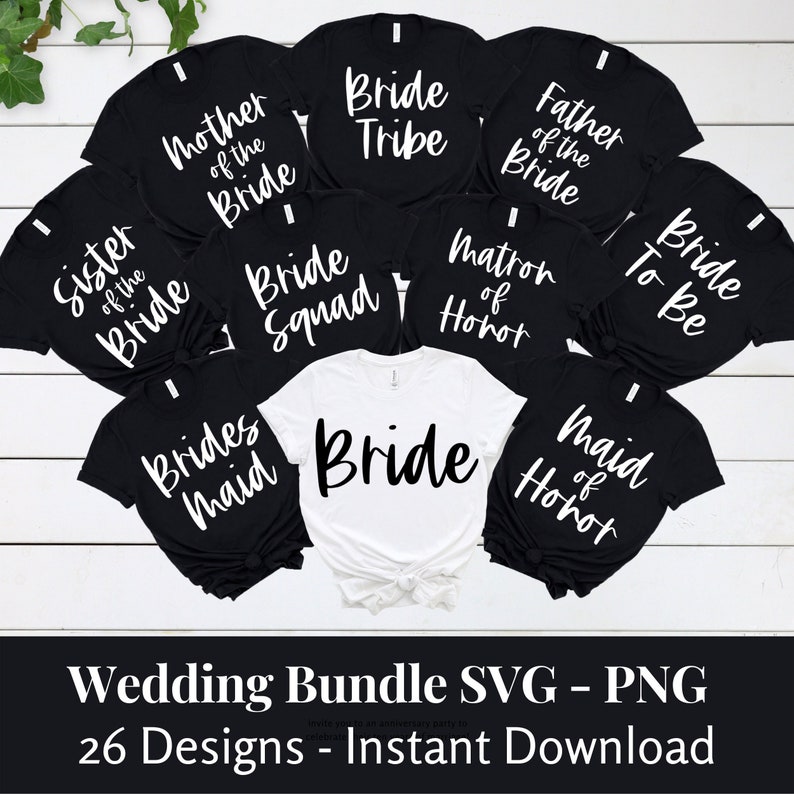 Bridal Party Svg Bundle Wedding Svg Bundle Bride Svg | Etsy