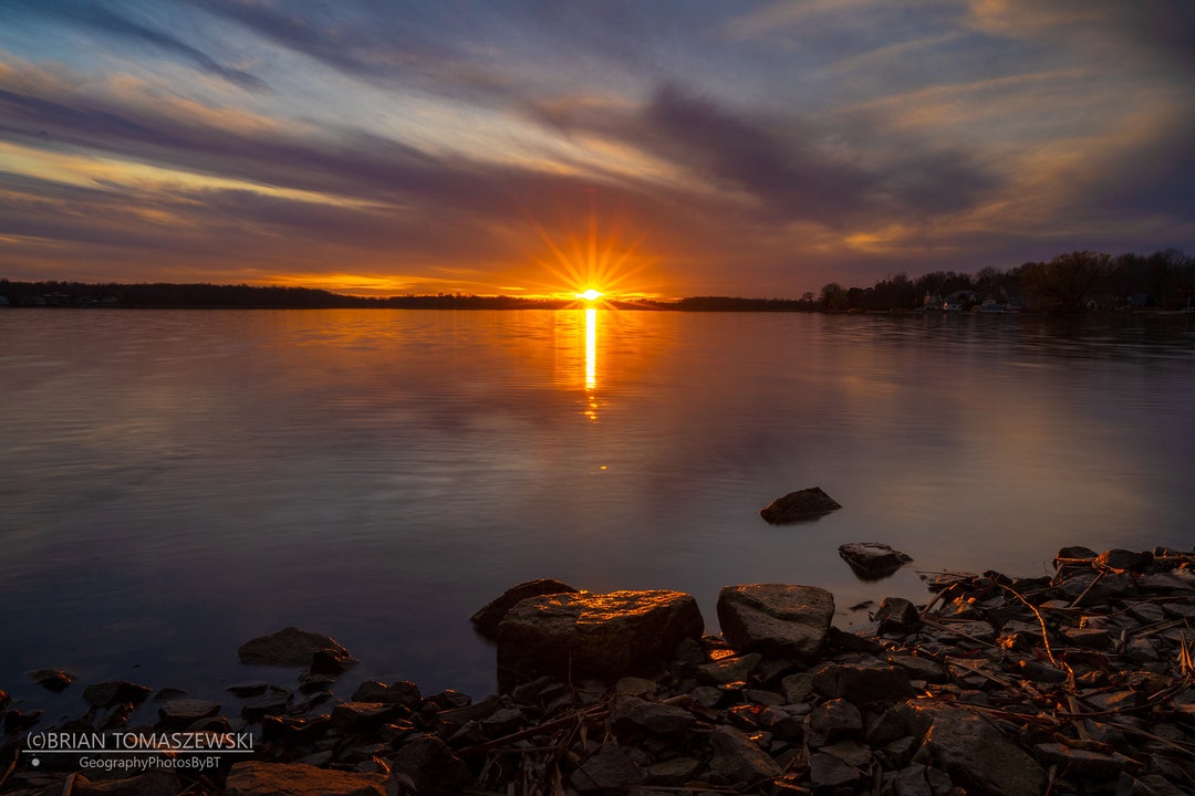Sunset Photography | Sunset Print | Lake Print | Water Landscape Print ...