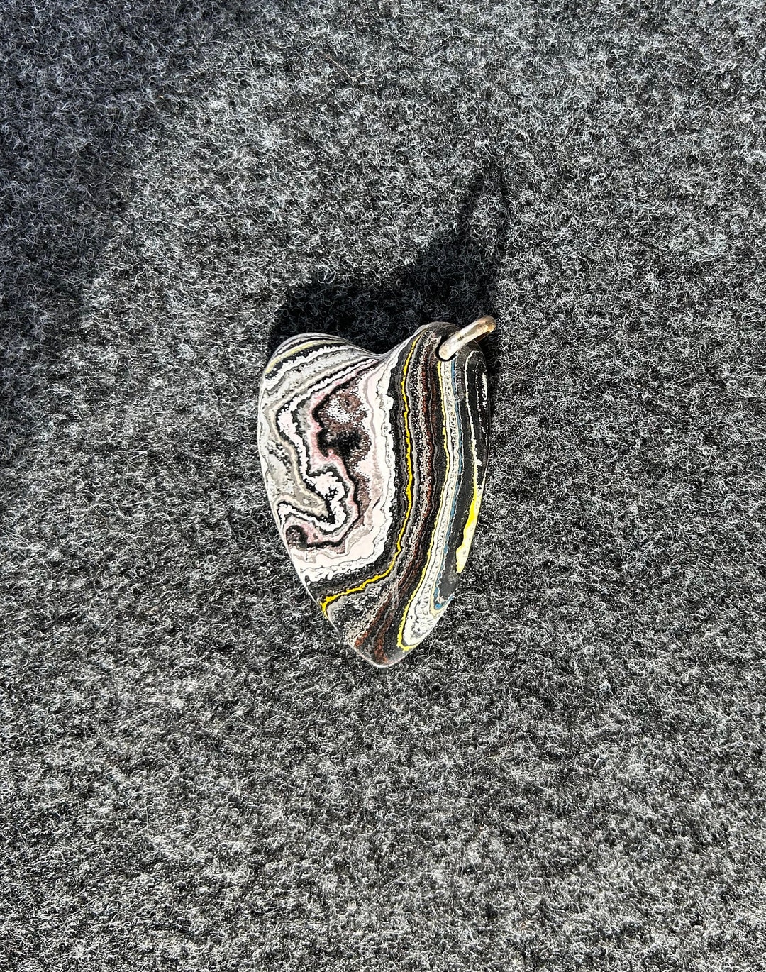 Handmade Fordite Recycled Paint Heart Pendant - Etsy