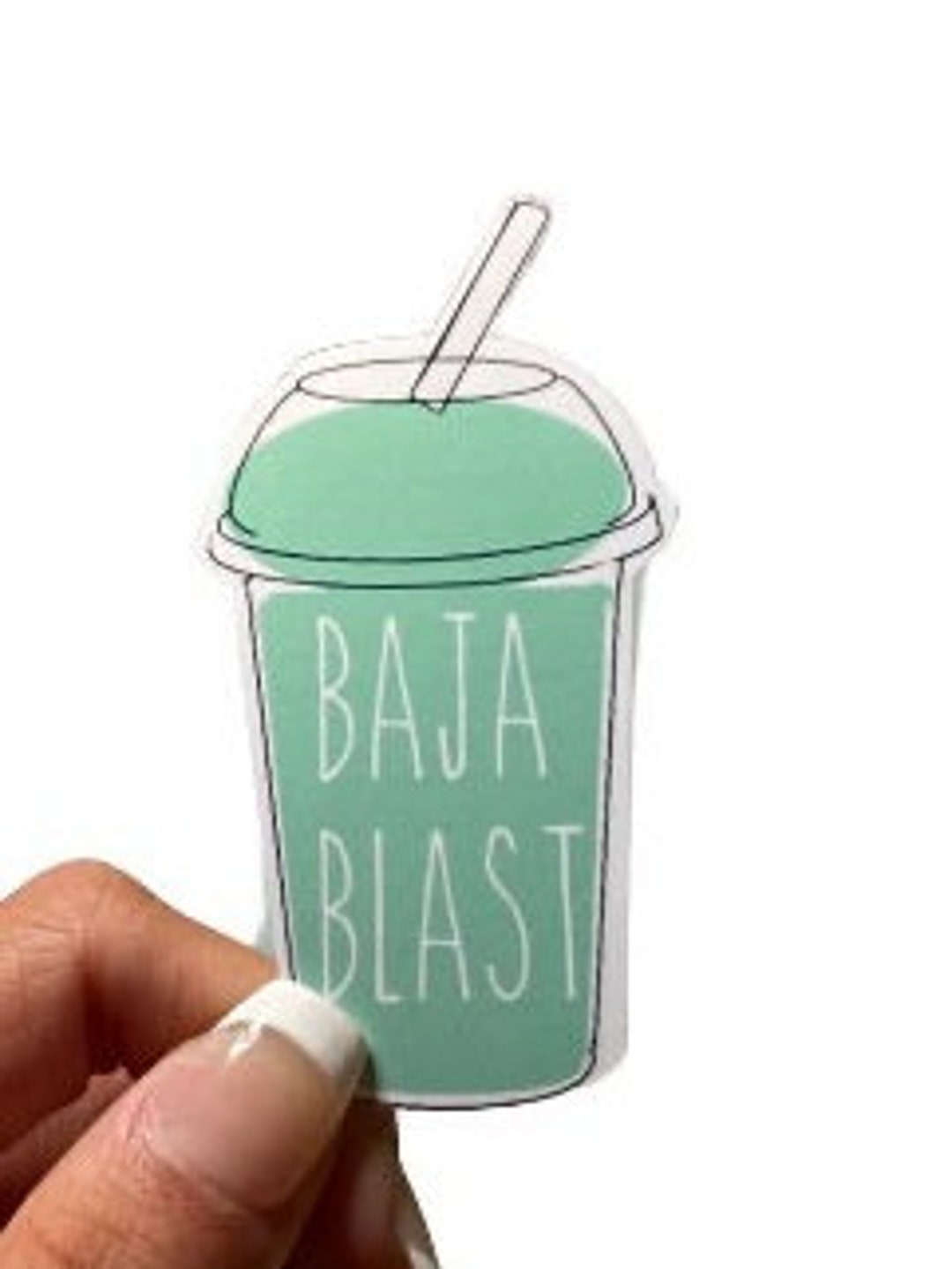 Baja Blast Taco Bell Inspired Blue Slushy Sticker - Etsy