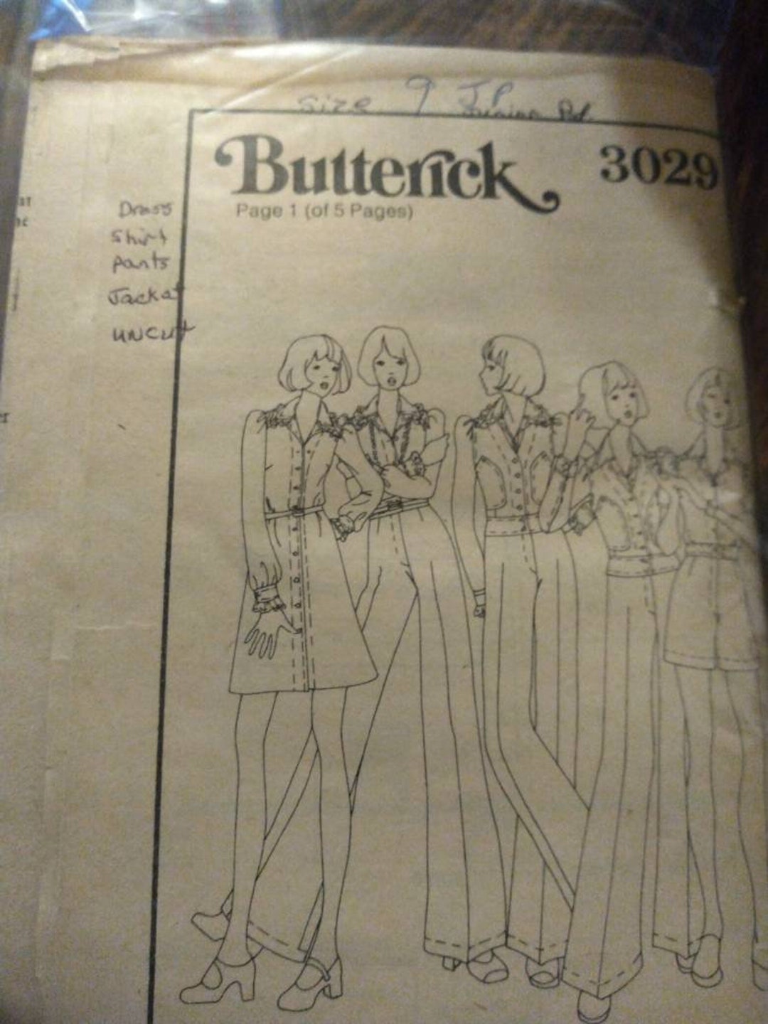 Butterick Size 3029 No Sleeve Uncut - Etsy