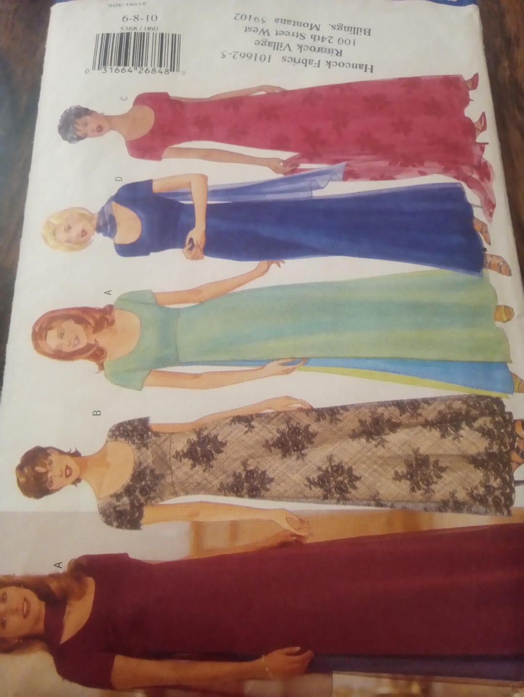 Butterick 5368 Size 6 Misses Dress and Scarf Pattern - Etsy