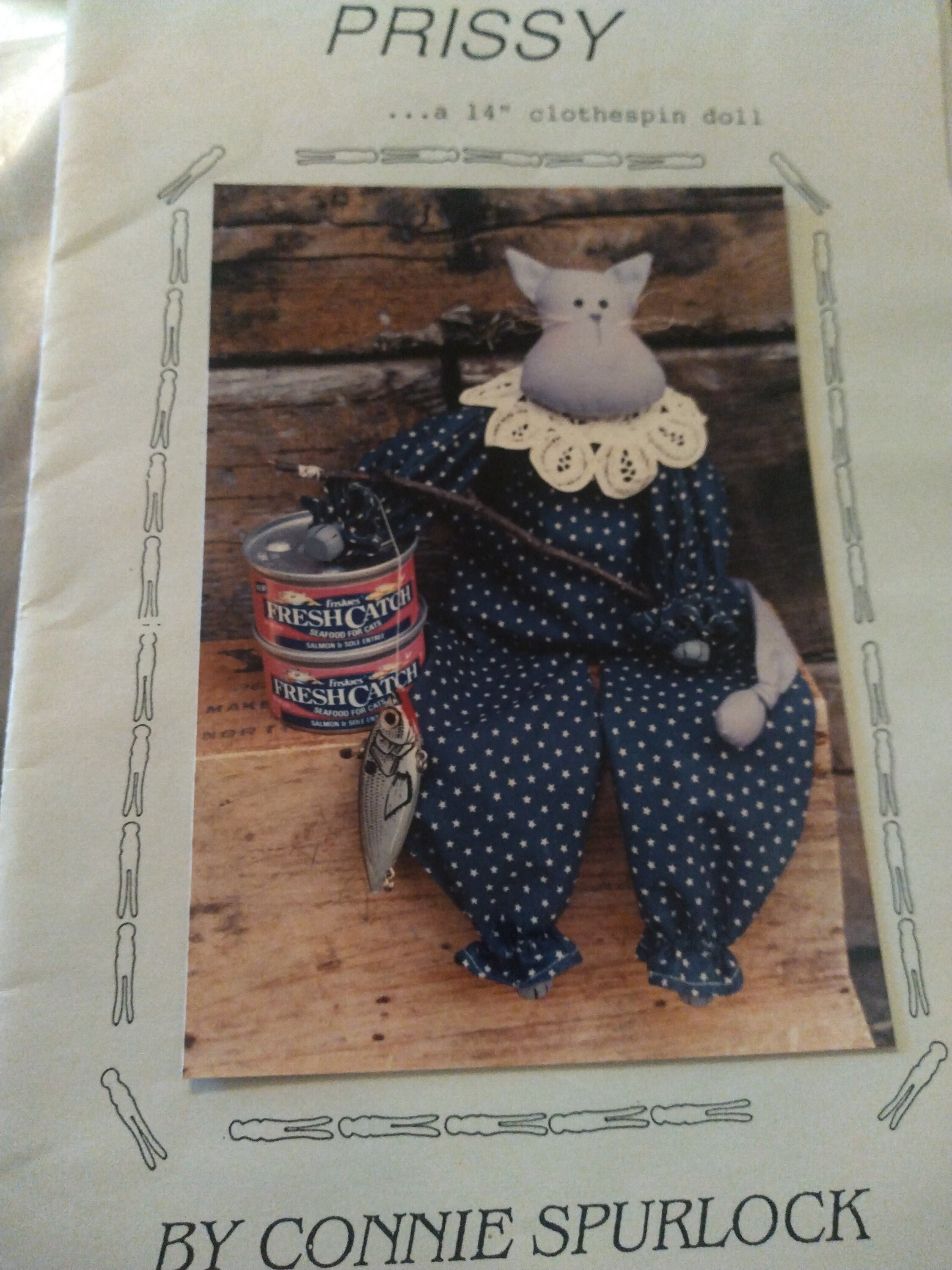 Uncut Prissy a 14" Clothespin Doll by Connie Spurlock - Etsy