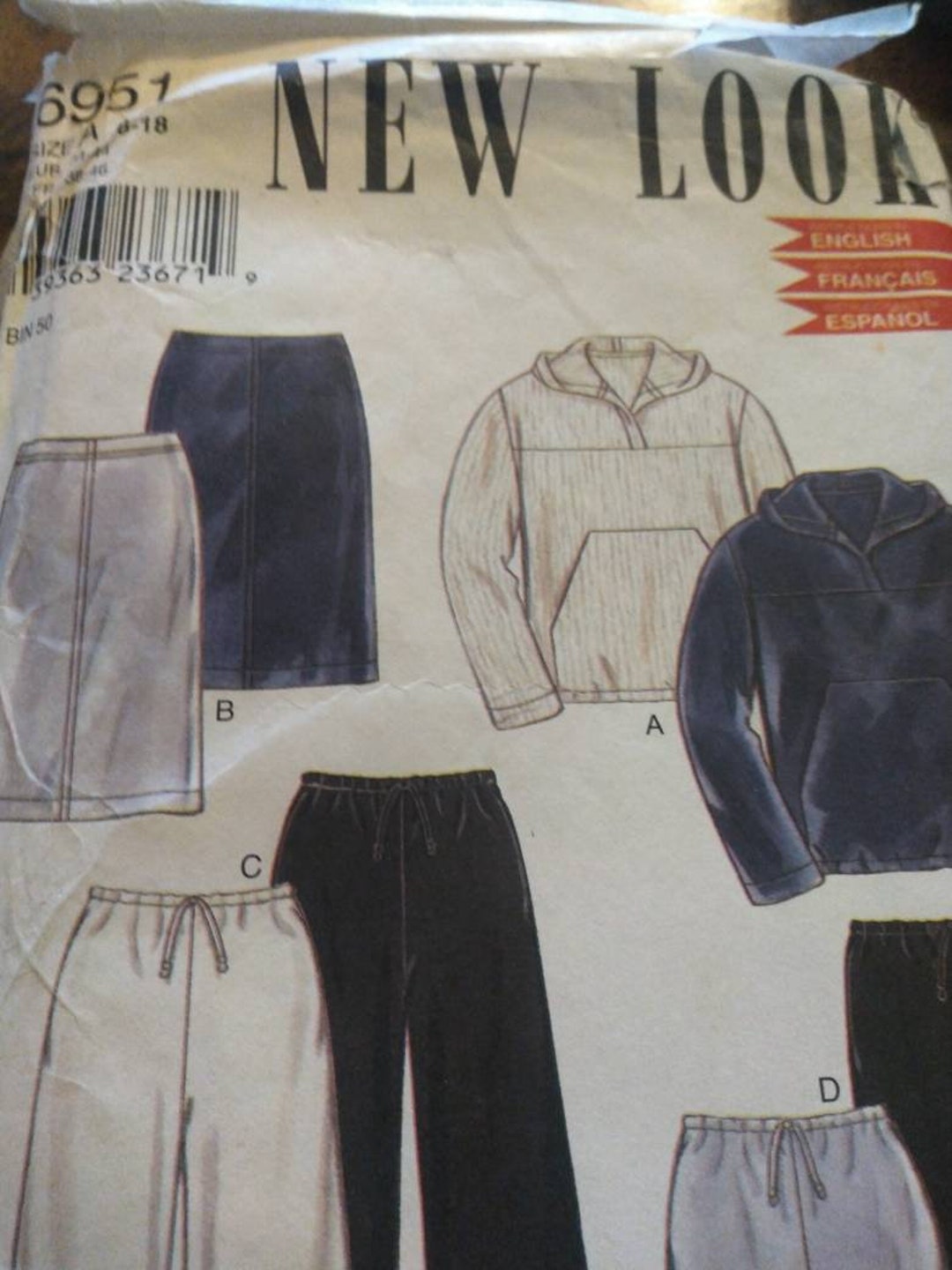 Simplicity New Look 6951 6-18 Hoodie Sweatpants Gym Shorts - Etsy