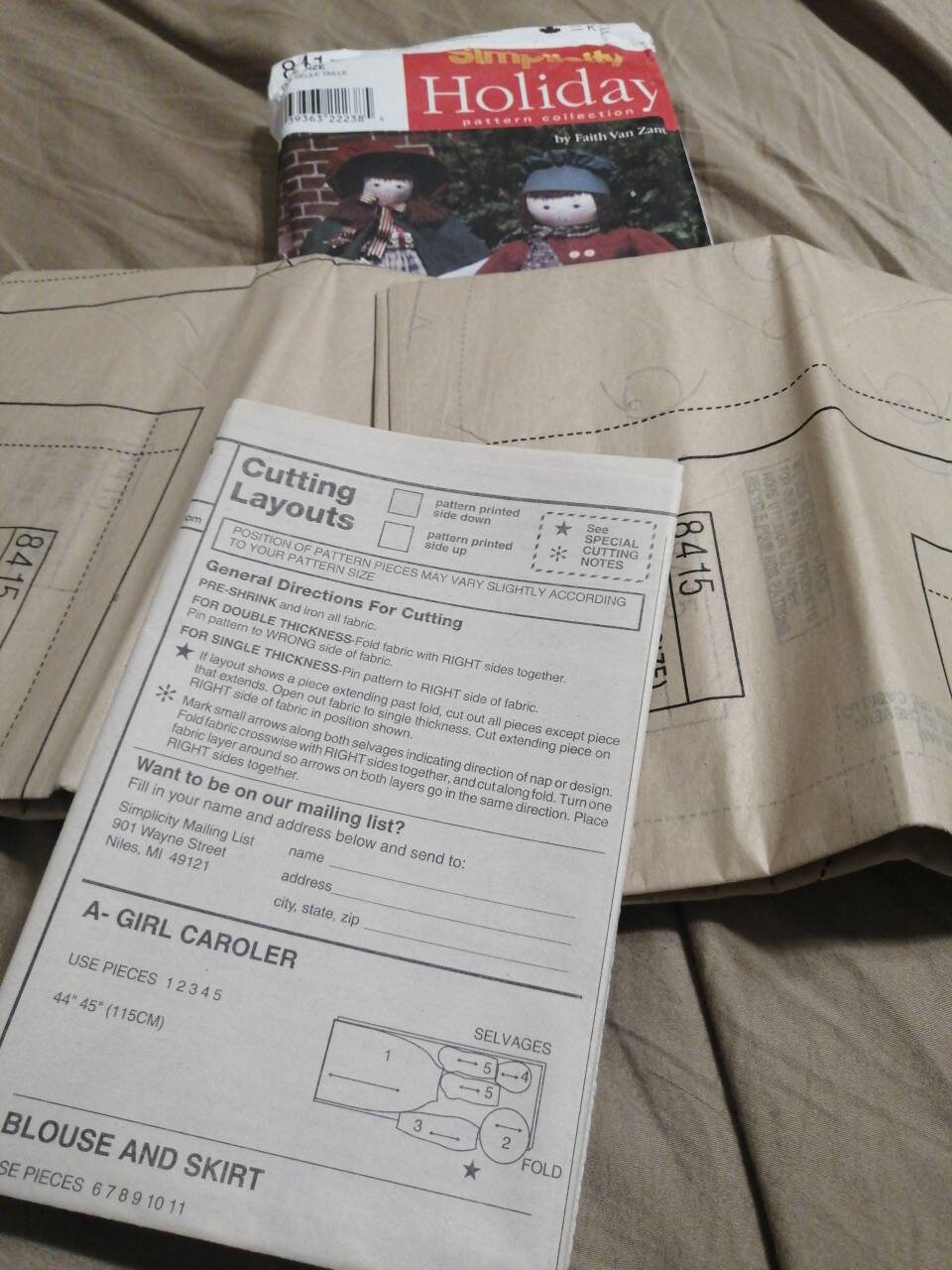 Vintage Uncut Holiday Simplicity Pattern 8415 - Etsy