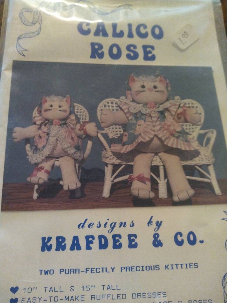 Calico Rose Two Purr-fectly Precious Kitties by Krafdee & Co - Etsy