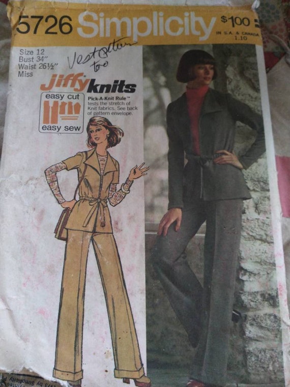 Vintage Simplicity 5726 Jiffy Knits - Etsy