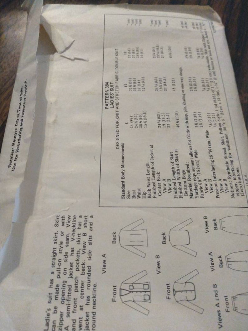 Kwik Sew 384 Ladies Suit Pattern - Etsy