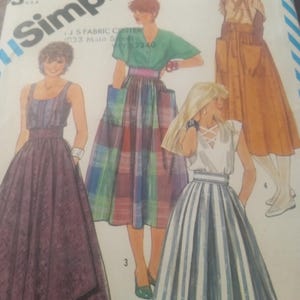 Uncut Simplicity 6338 Misses Skirts Size 8 - Etsy